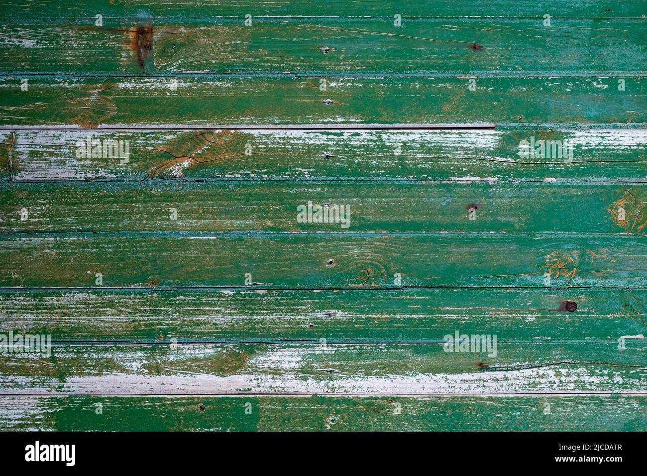 Old green painted distressed wooden planks wall, grunge rustic ...