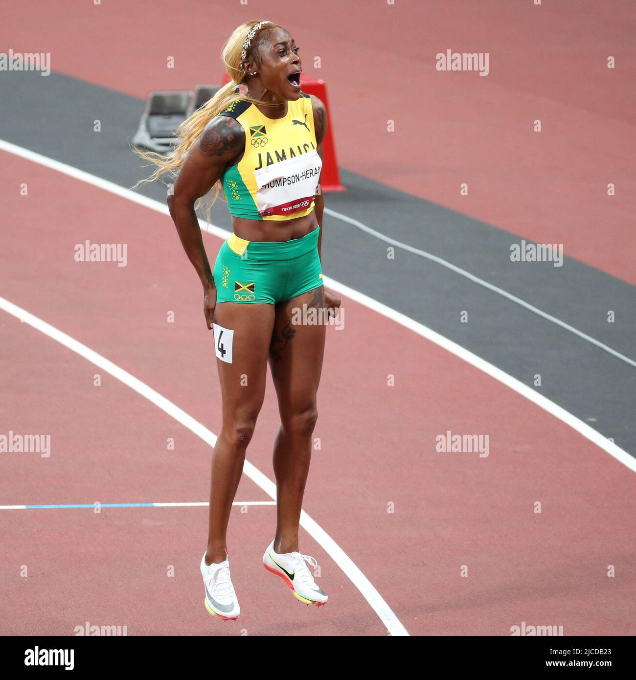 JULY 31st, 2021 - TOKYO, JAPAN: Elaine Thompson-Herah of Jamaica wins ...
