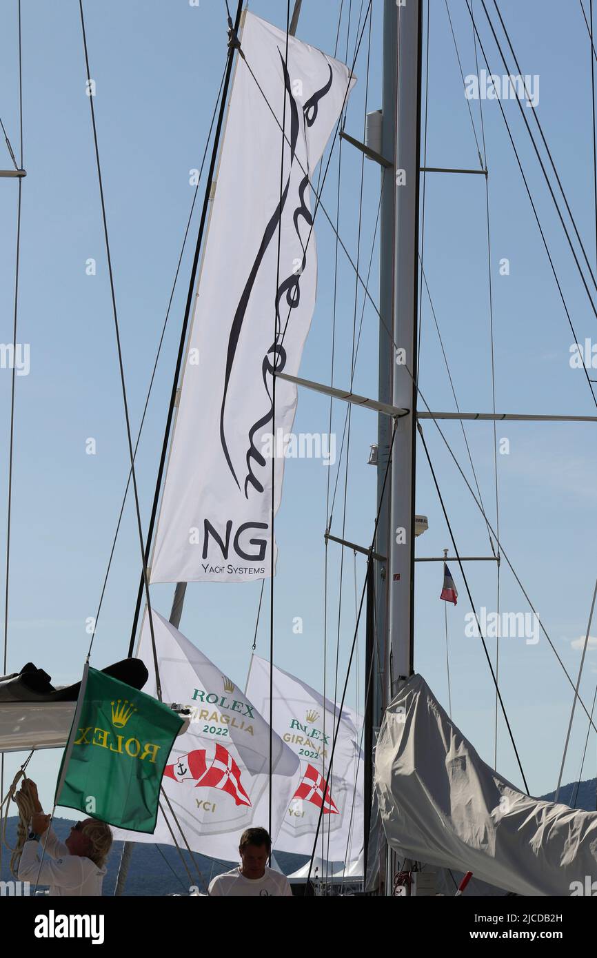 Port de Saint-Tropez, France June 12, 2022 The ROLEX GARIGLIA sailing ...