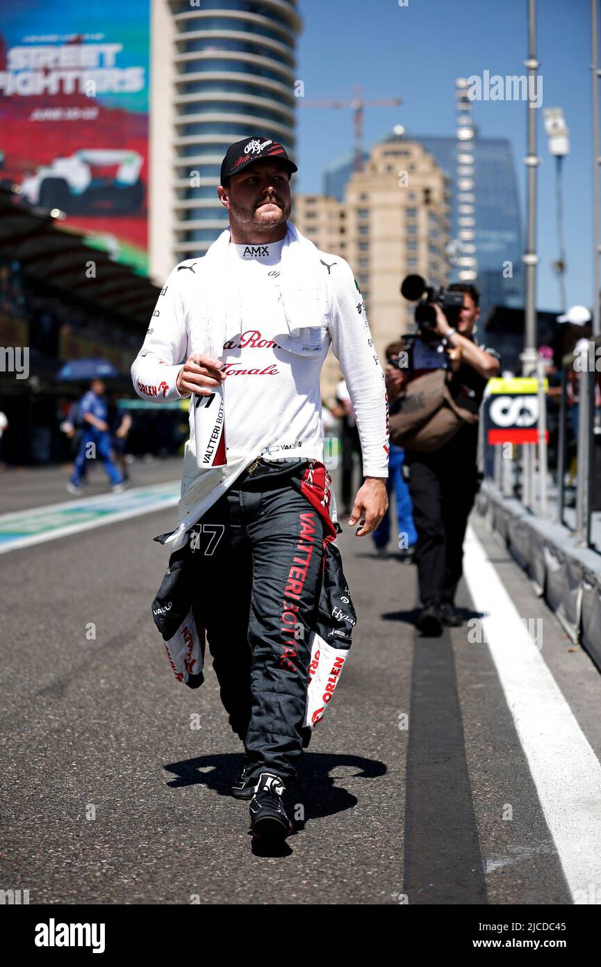 Baku, Azerbaijan. 12th June, 2022. #77 Valtteri Bottas (FIN, Alfa Romeo ...