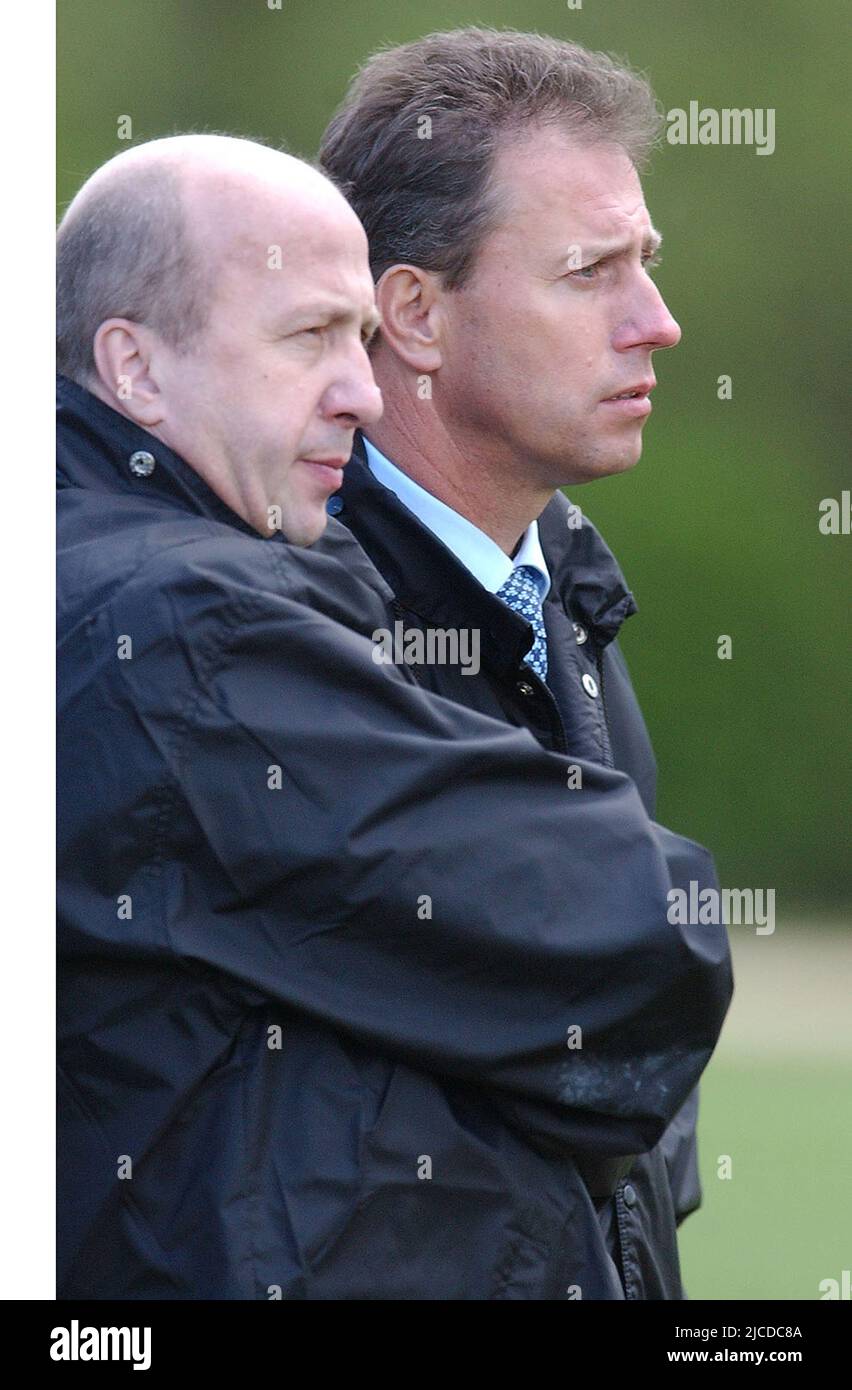 PORTSMOUTH'S NEW MANAGER ALAIN PERRIN WITH HIS PREDECESSOR VELEMIR ...