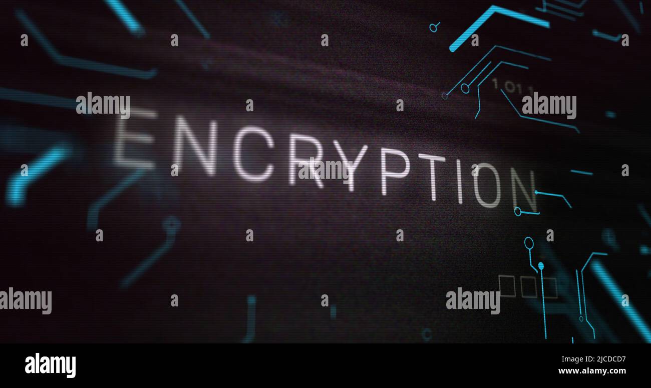 Image of interference over encryption text, data processing and ...