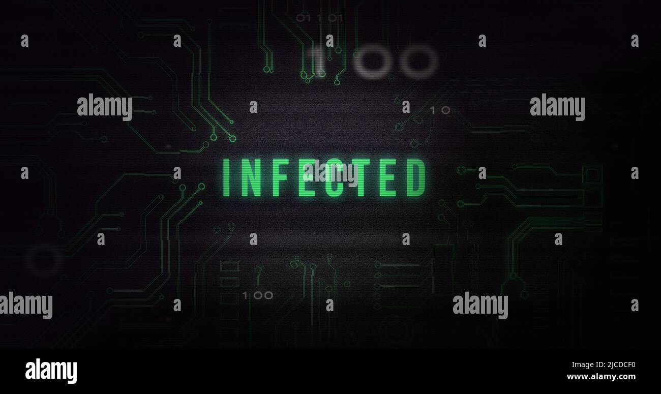 Image Of Interference Over Infected Text Data Processing And Computer