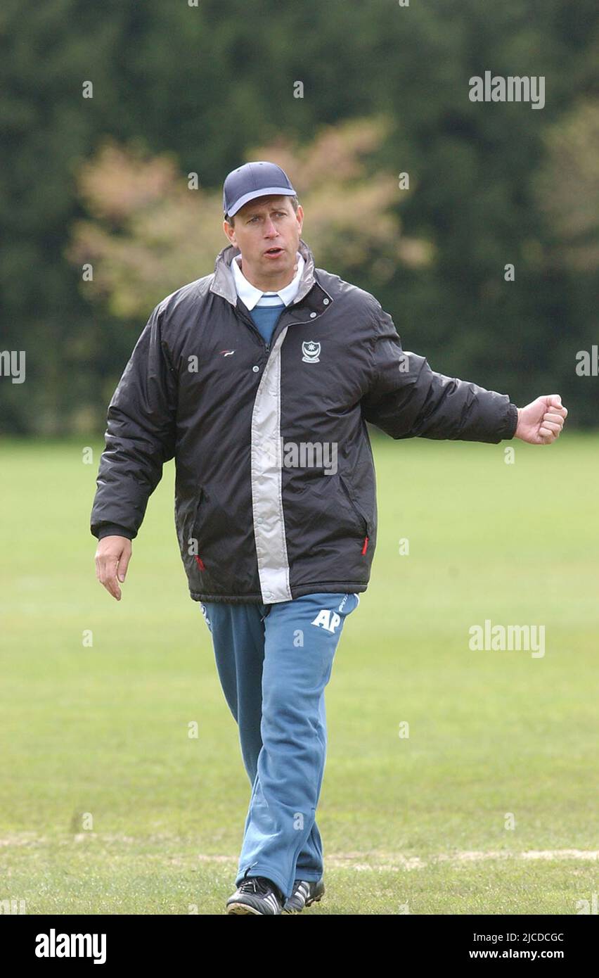 PORTSMOUTH TRAINING14-04-05 PORTSMOUTH'S NEW MANAGER ALAIN PERRIN PIC ...
