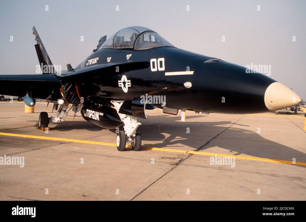 TopGun F/A-18 Hornet on the tarmac at NAS Miramar in San Diego ...