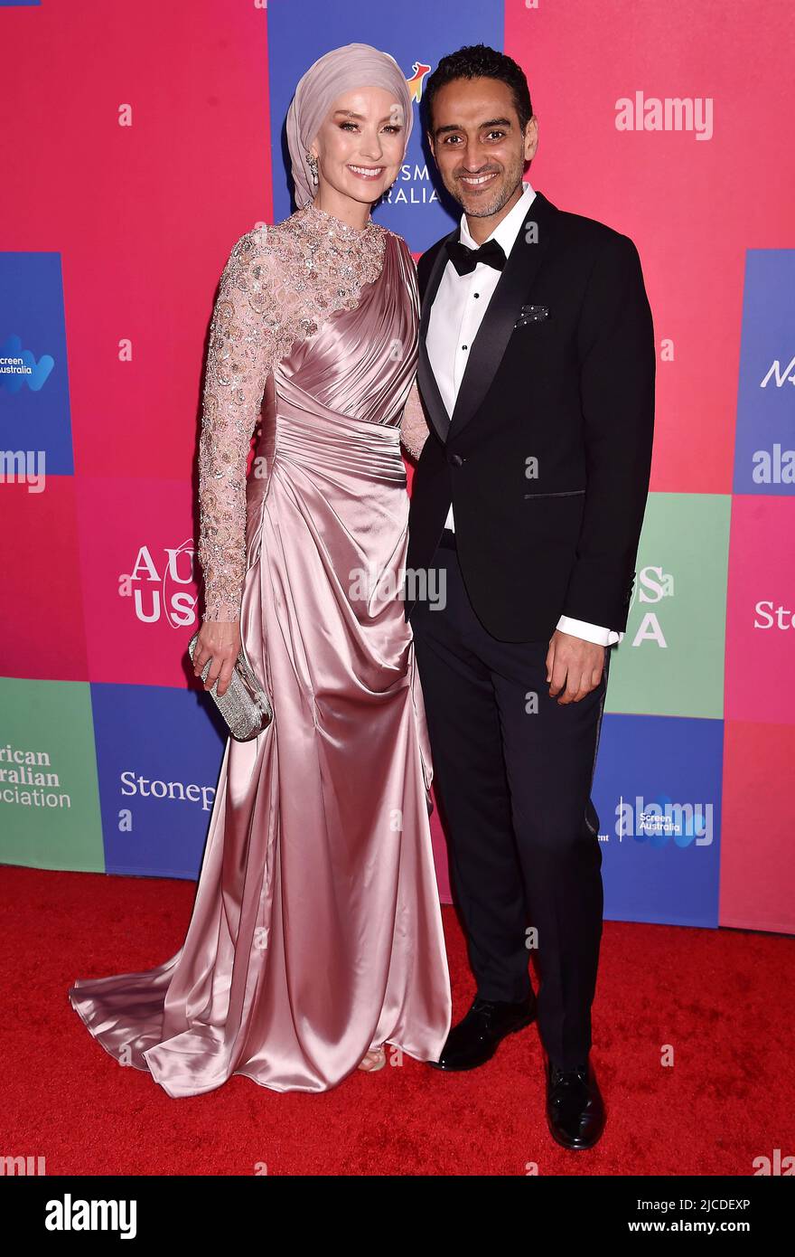 Los Angeles, Ca. 11th June, 2022. (L-R) Susan Carland and Waleed Aly ...