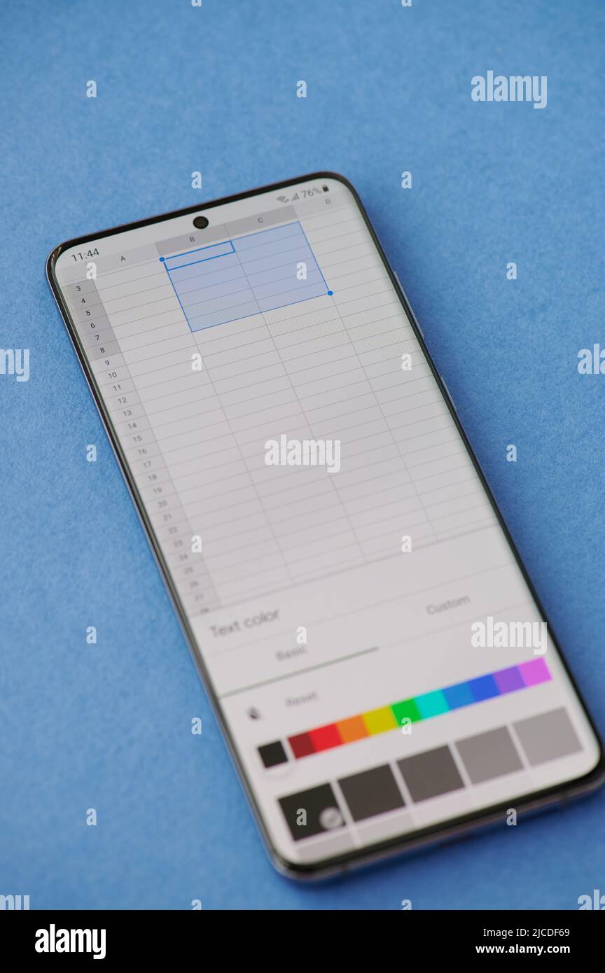 New york, USA - June 28 2021: Working with microsoft excel sheet on ...