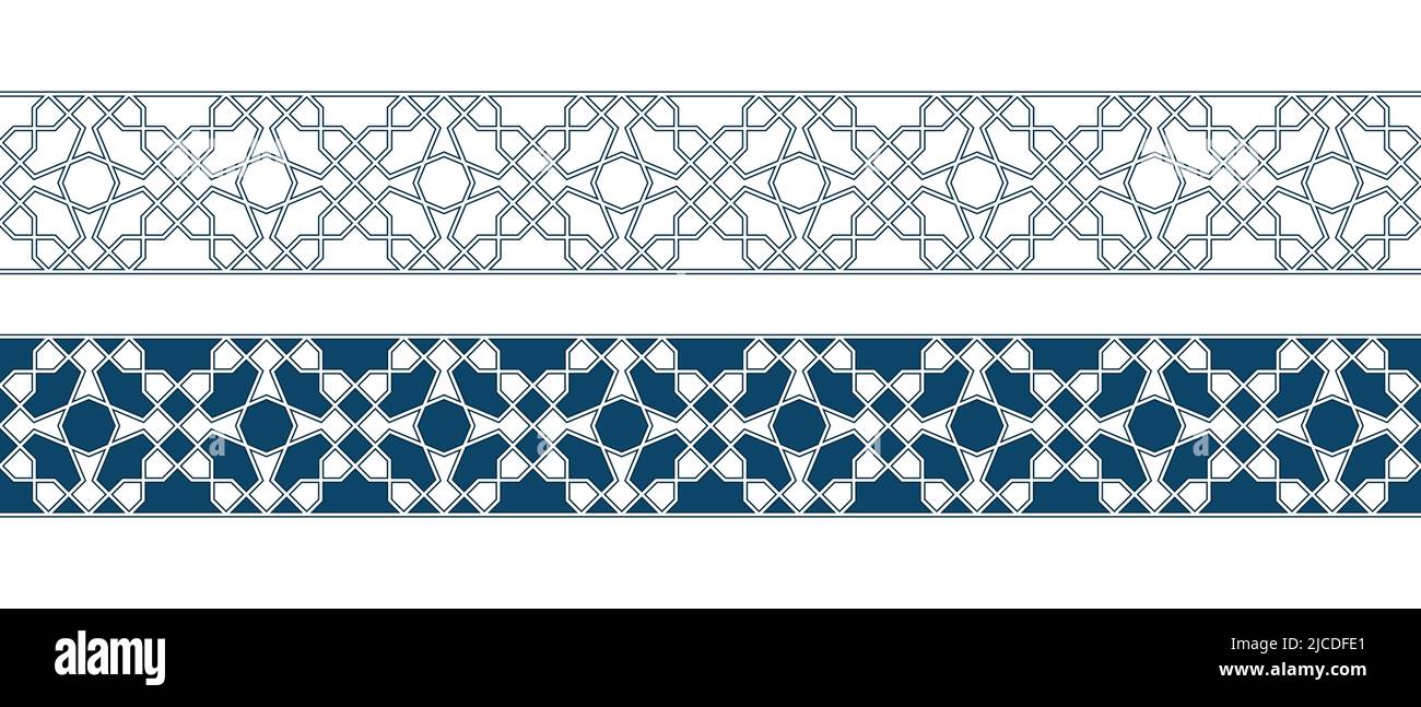 Islamic ornament pattern border for Ramadan card Stock Vector Image ...