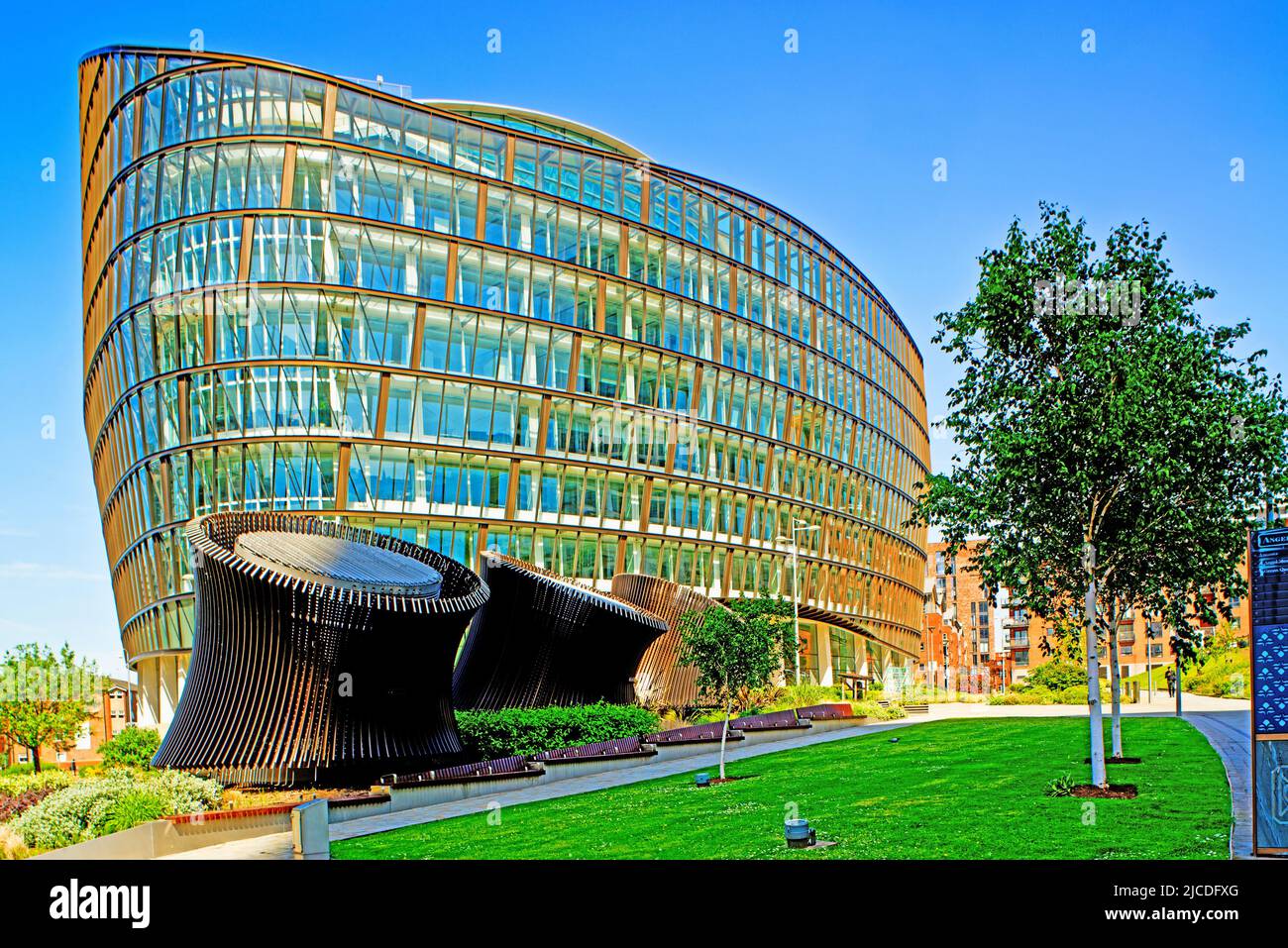 Futeristic Building, Manchester, England Stock Photo - Alamy