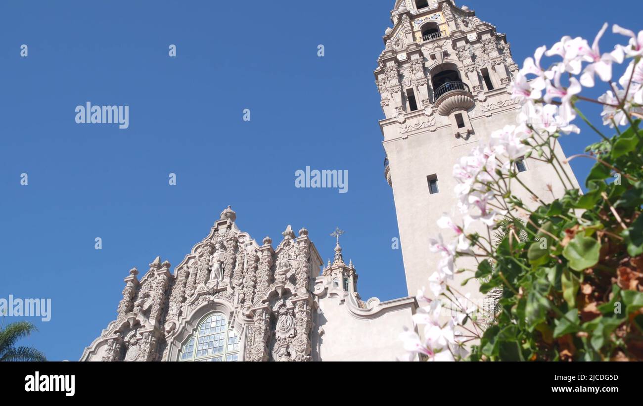 Spanish colonial revival architecture in Balboa Park, San Diego ...