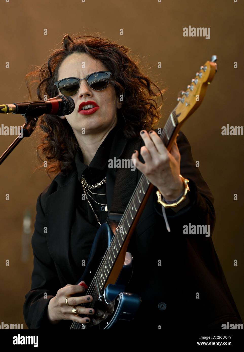 Berlin, Germany. 12th June, 2022. British singer Anna Calvi performs on ...
