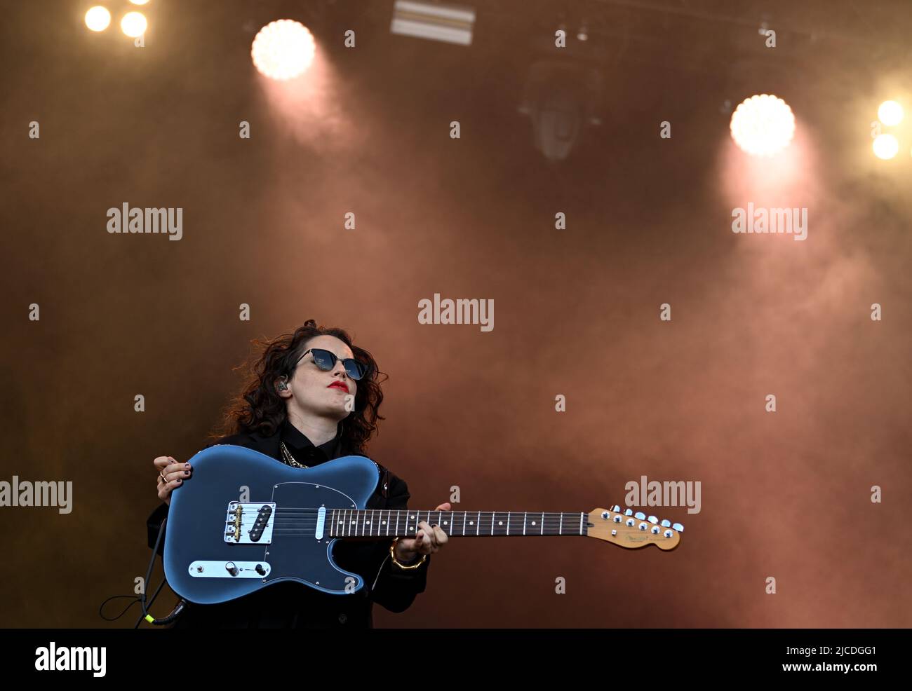 Berlin, Germany. 12th June, 2022. British singer Anna Calvi takes the ...