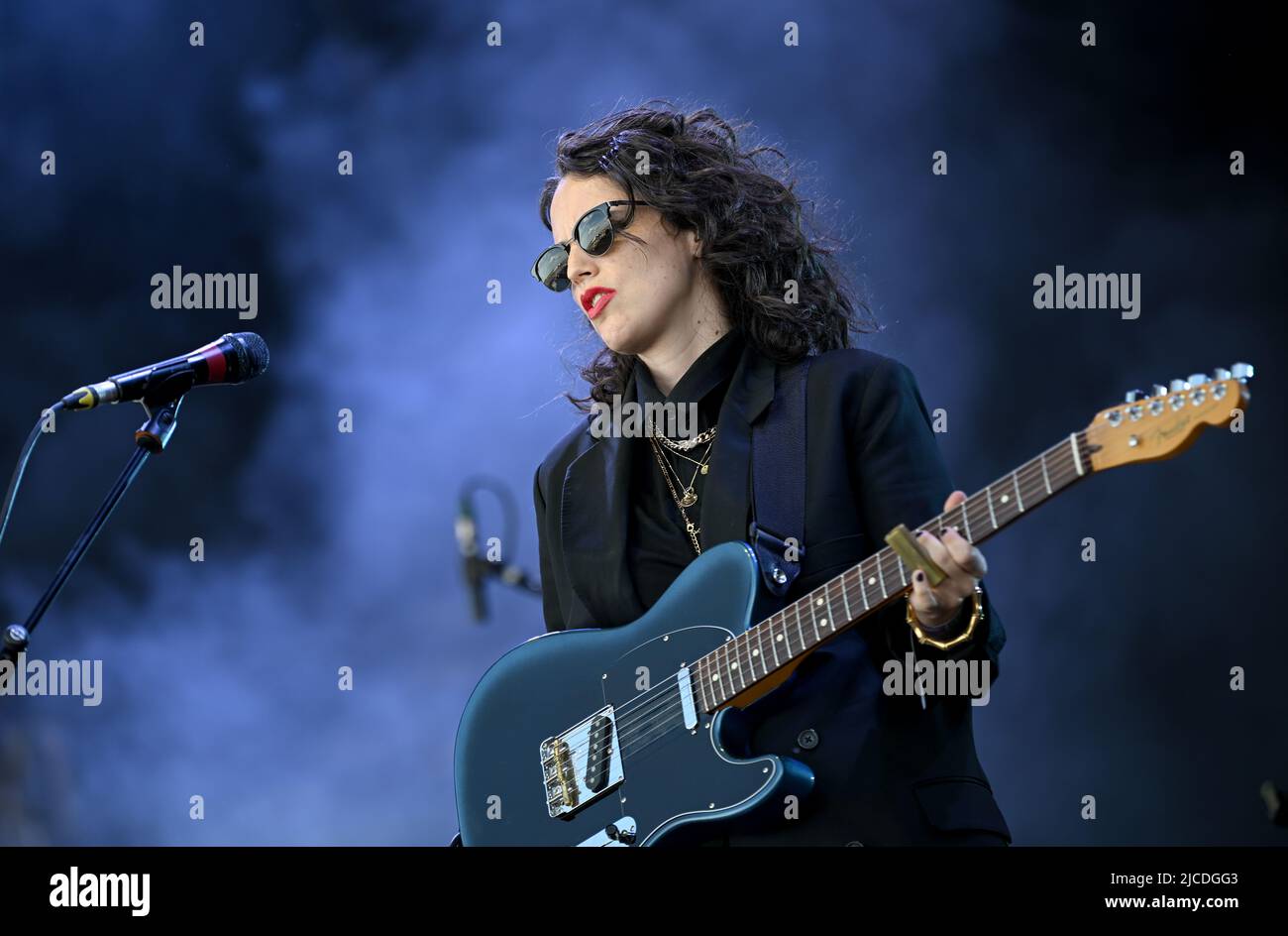 Berlin, Germany. 12th June, 2022. British singer Anna Calvi takes the ...