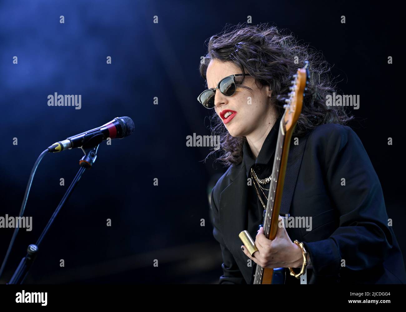 Berlin, Germany. 12th June, 2022. British singer Anna Calvi takes the ...