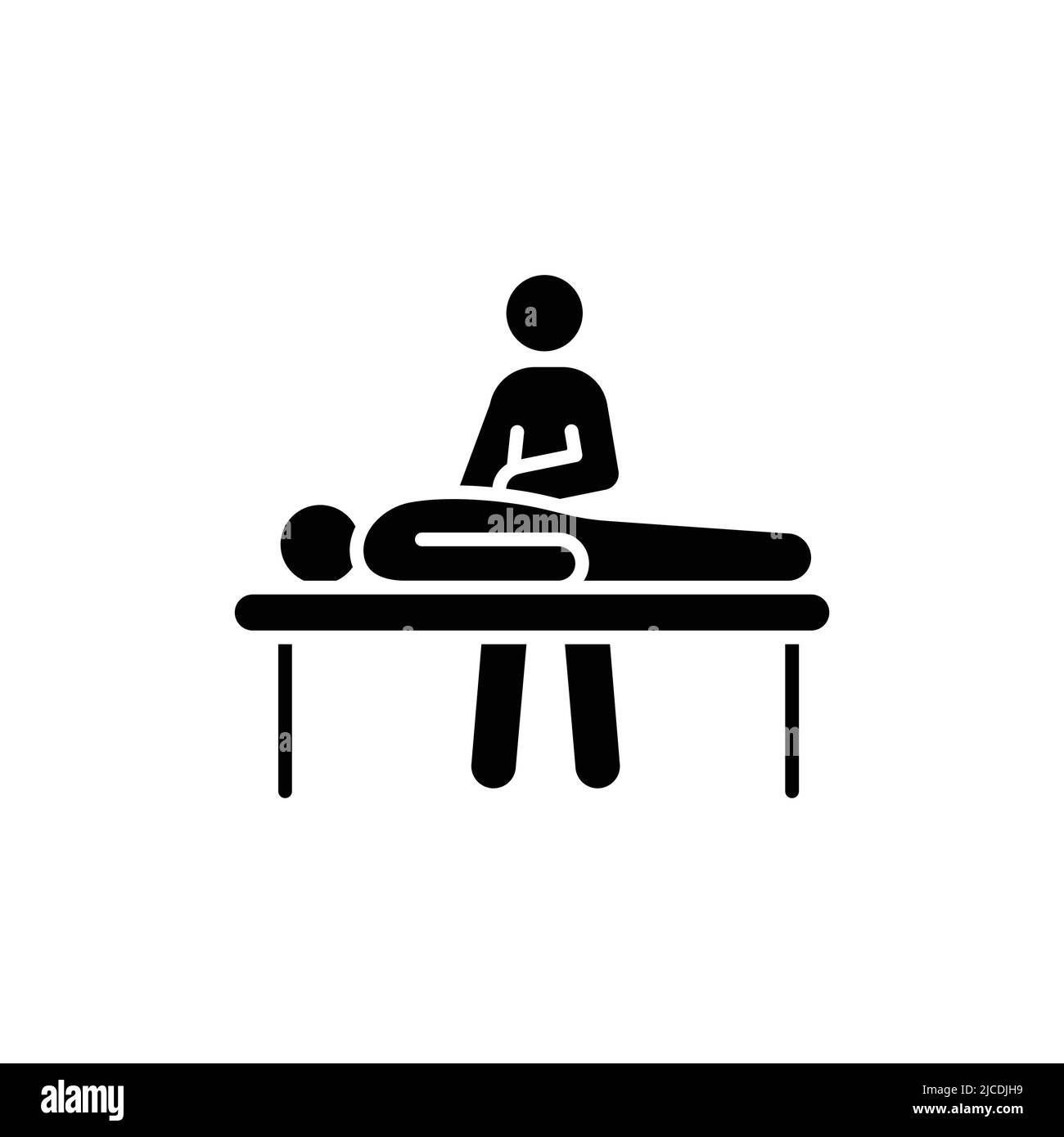 Massage procedure line color icon. Physiotherapy, acupuncture ...