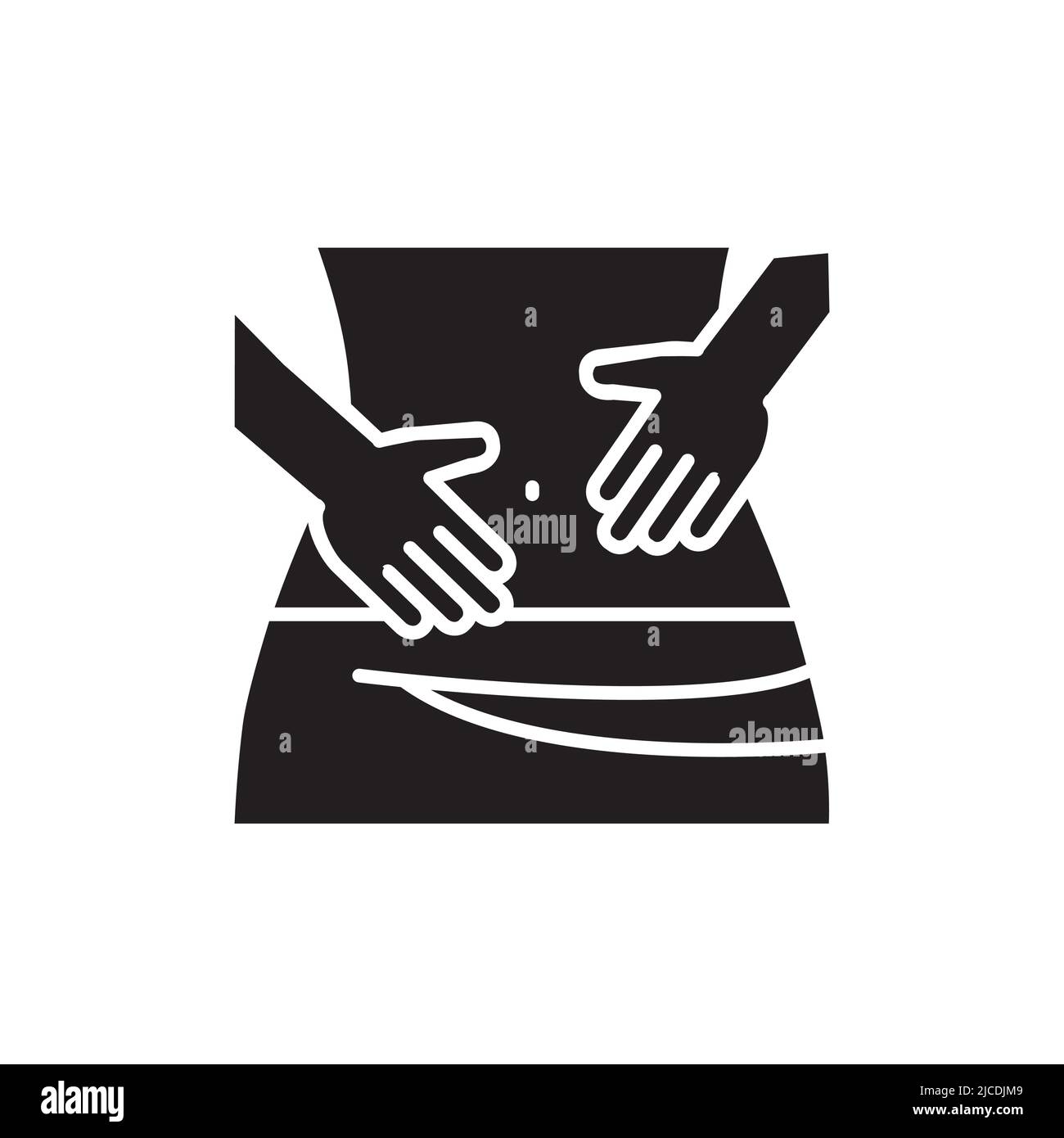 Taoist massage line color icon. Physiotherapy, acupuncture ...