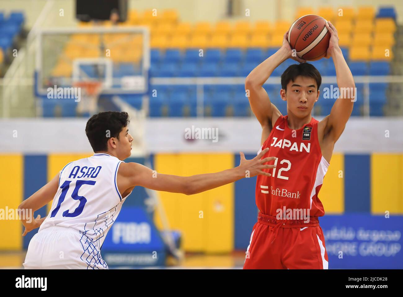 Doha, Qatar. 12th June, 2022. Hashim M B A Asadallah (L) of Kuwait ...
