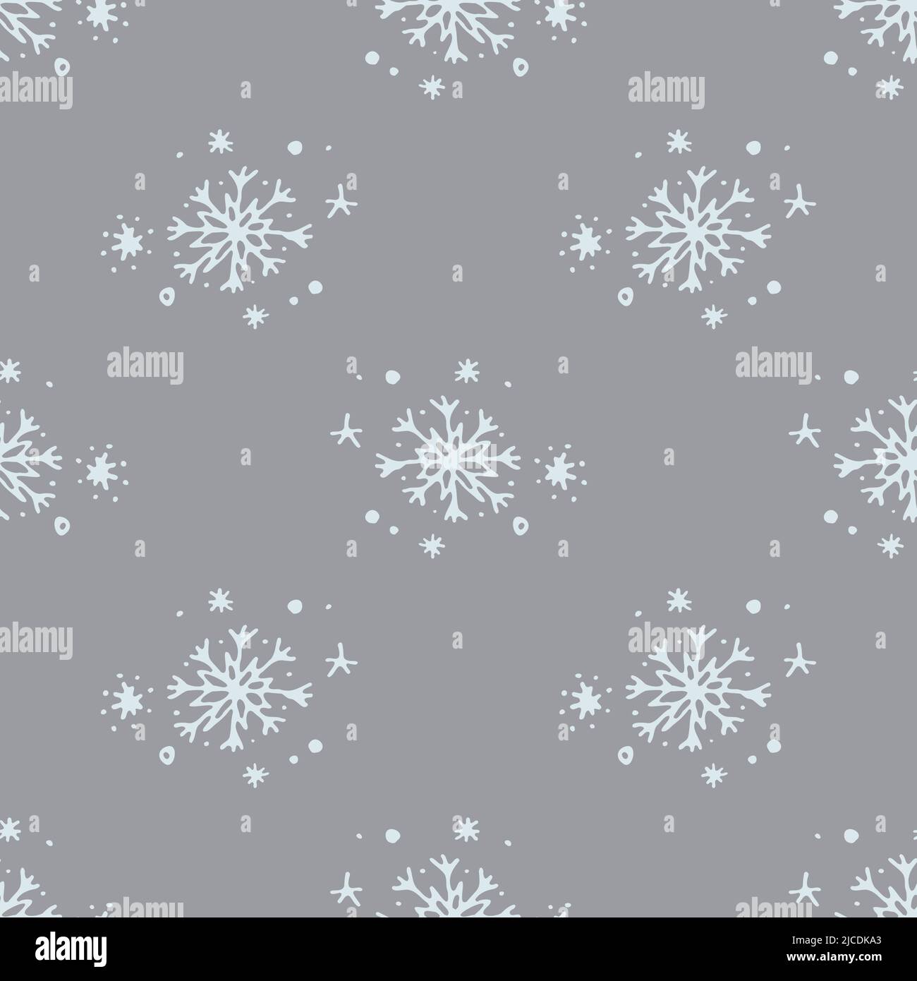 Christmas gender neutral snowflake seamless vector pattern. Masculine ...
