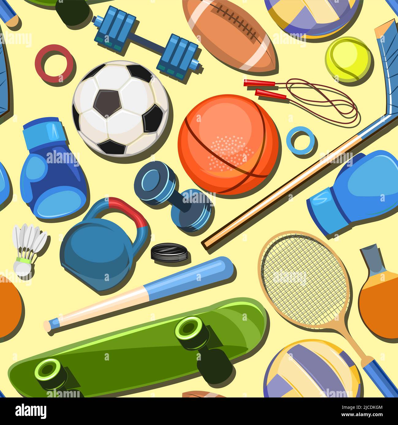 Sports Equipment Collage Clip Art