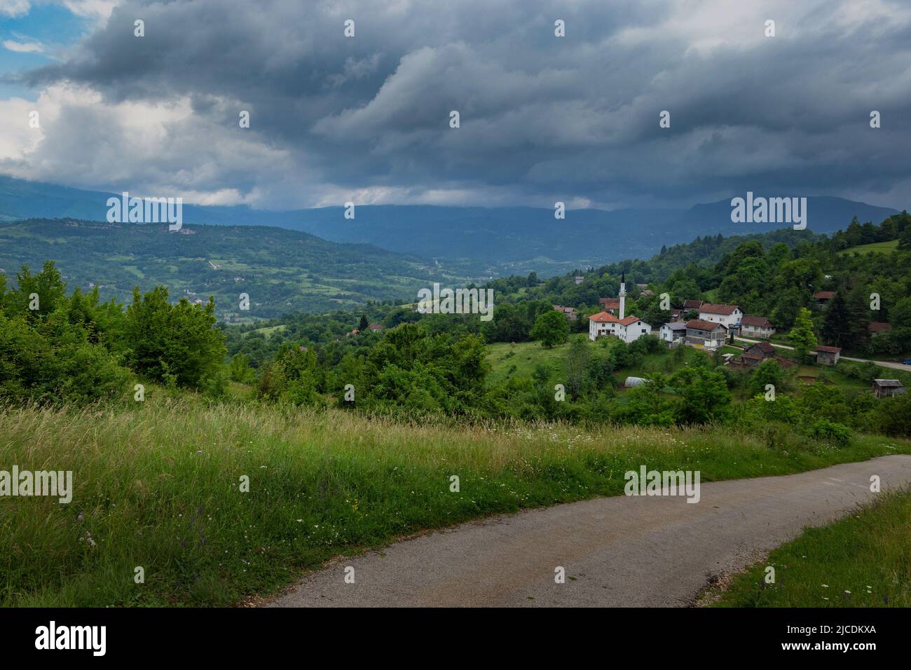 Mosque in a small Bosnian village in the mountains Stock Photo - Alamy