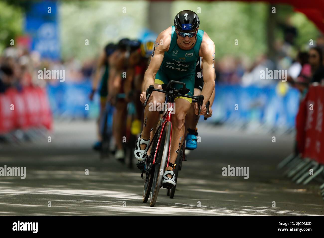 Australia's Matthew Hauser leads competitors during day one of the 2022 ...
