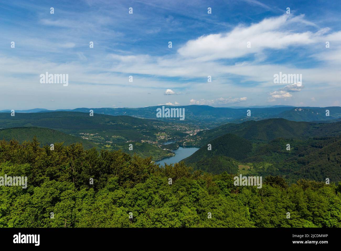 Lake Pliva in the central part of Bosnia and Herzegovina. Not far from ...