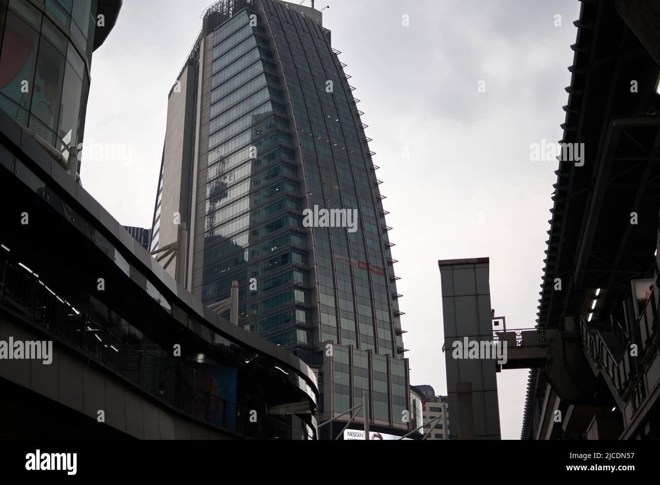 Interchange 21 modern geometric buildings in the city Stock Photo - Alamy