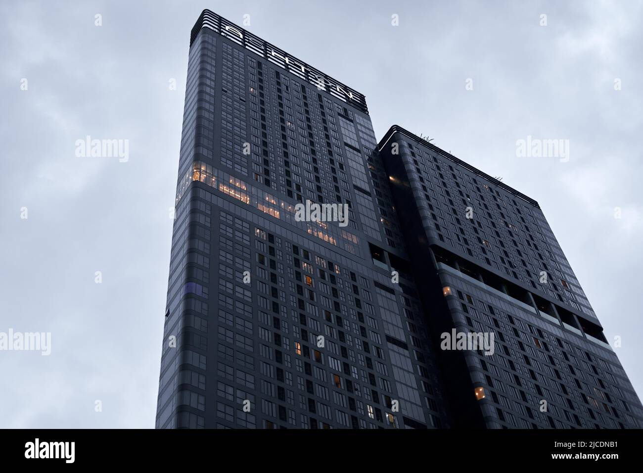 Upper part of the Ashton Chula-Silom building in Bangkok Stock Photo ...
