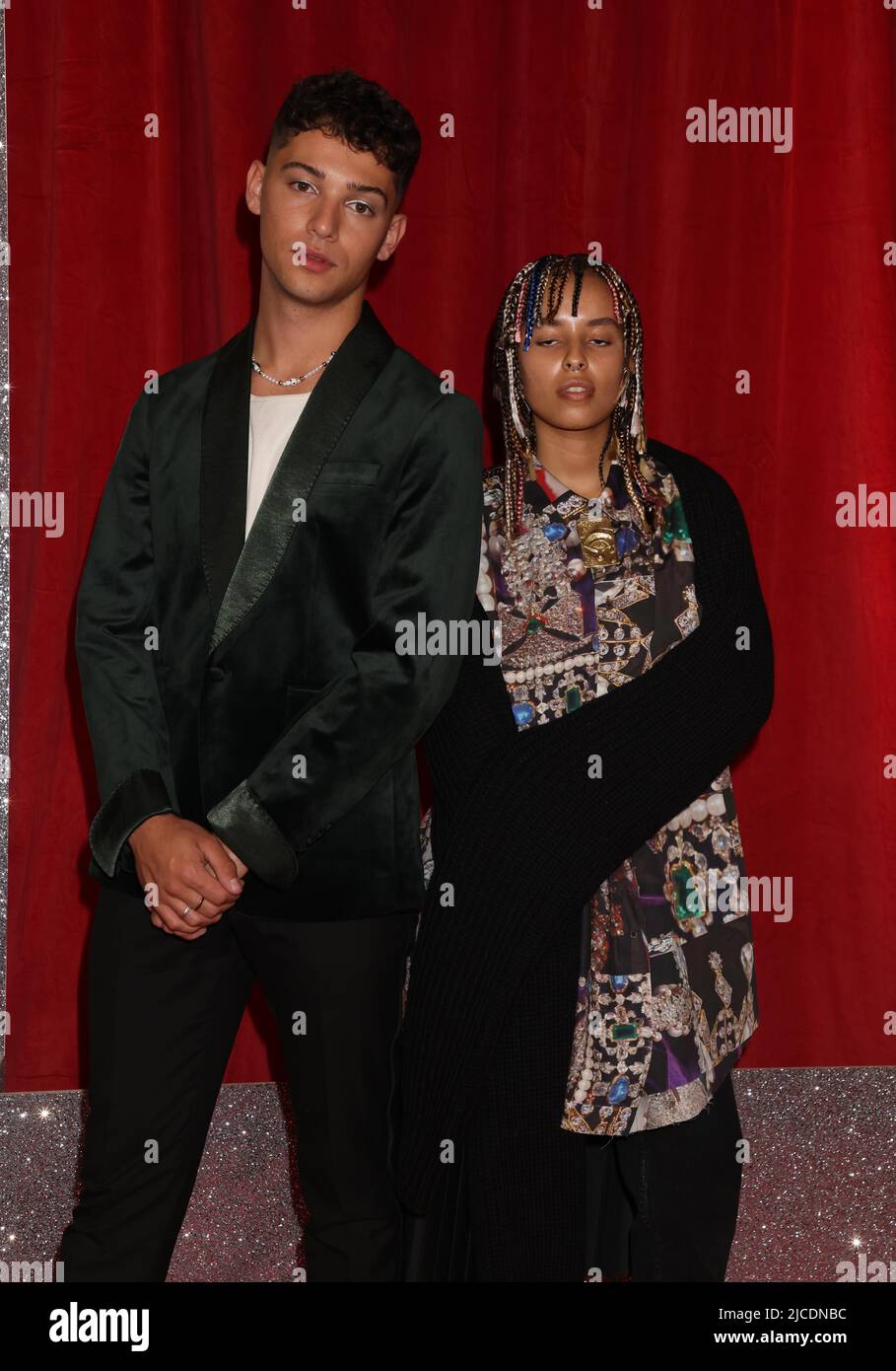 Tylan Grant and Gabriel Clark attends the British Soap Awards 2022 at ...