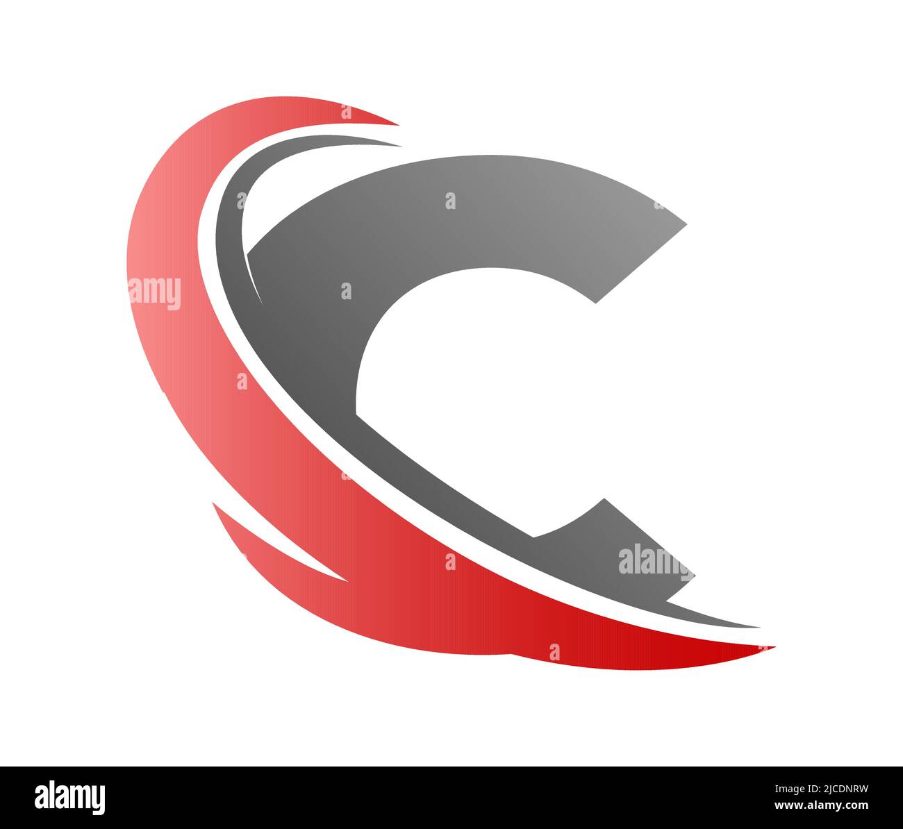 Stylized letter C for monogram, logo, sticker emblem and creative ...