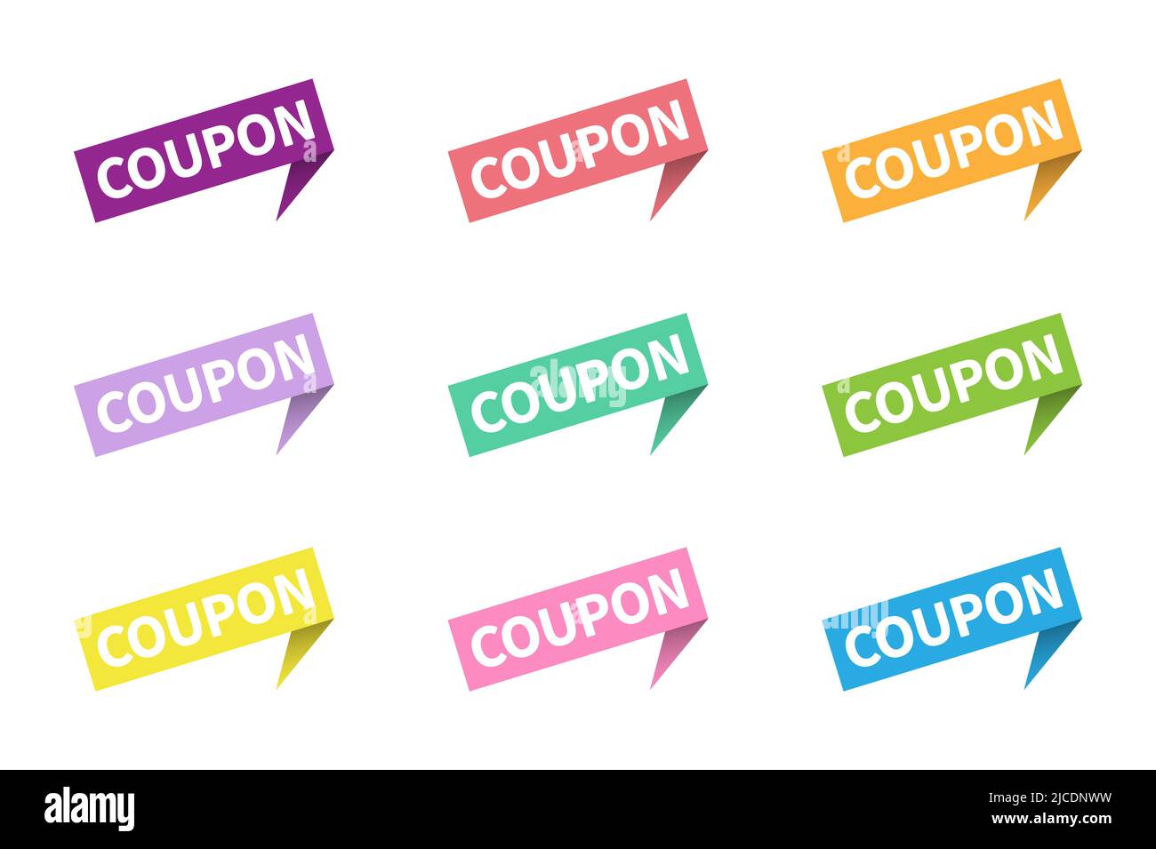 Coupon. Advertising banner for websites and applications. Flat style ...