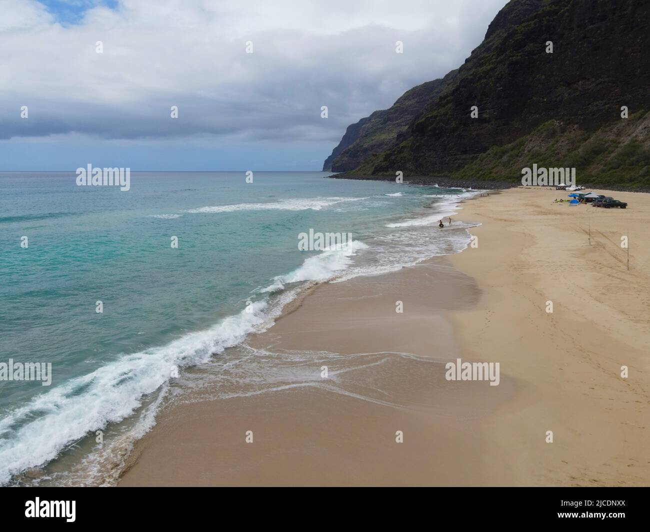 Aerial view of red beach volcanic rocks hi-res stock photography and ...