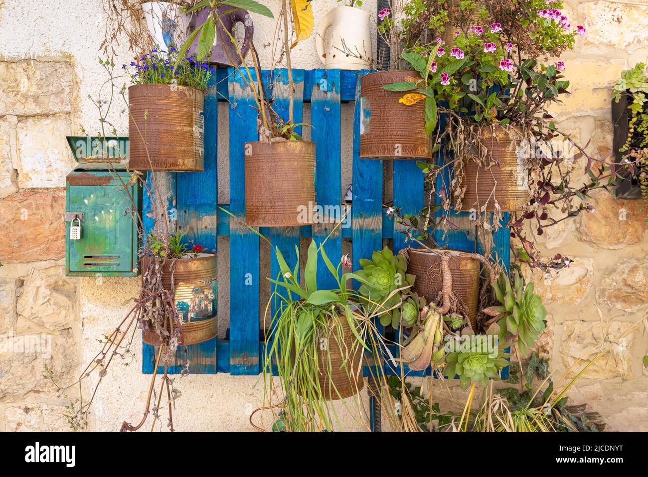 Israel, Jerusalem old narrow streets of Nahlaot historic neighborhood ...