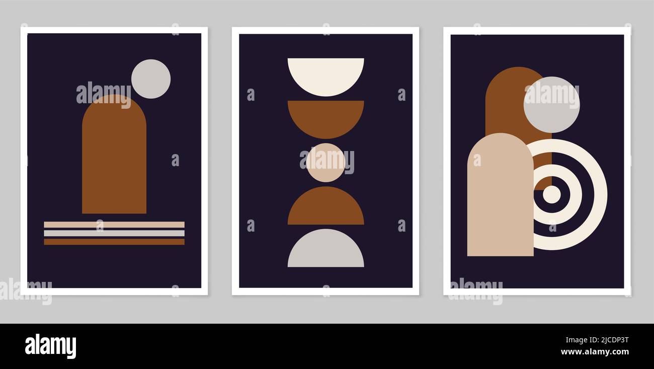 Collection of posters. Minimalism style. With a modern boho style ...