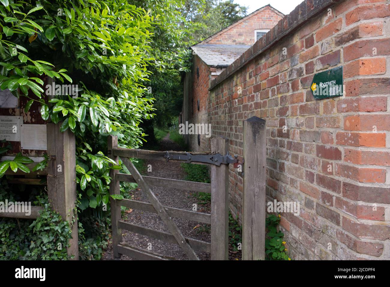 Public Footpath leaving toward the St Agatha Church, Brightwell Cum ...
