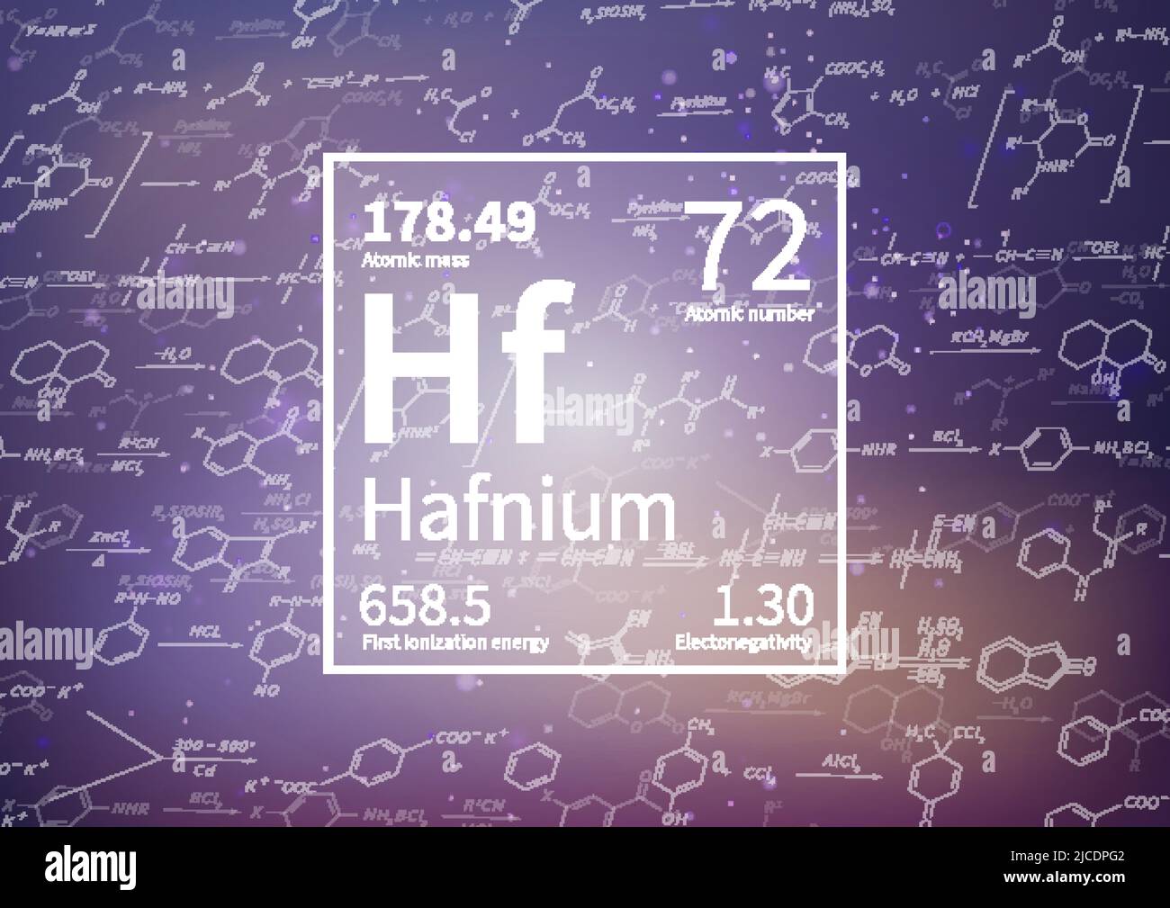Hafnium chemical element with first ionization energy, atomic mass and ...