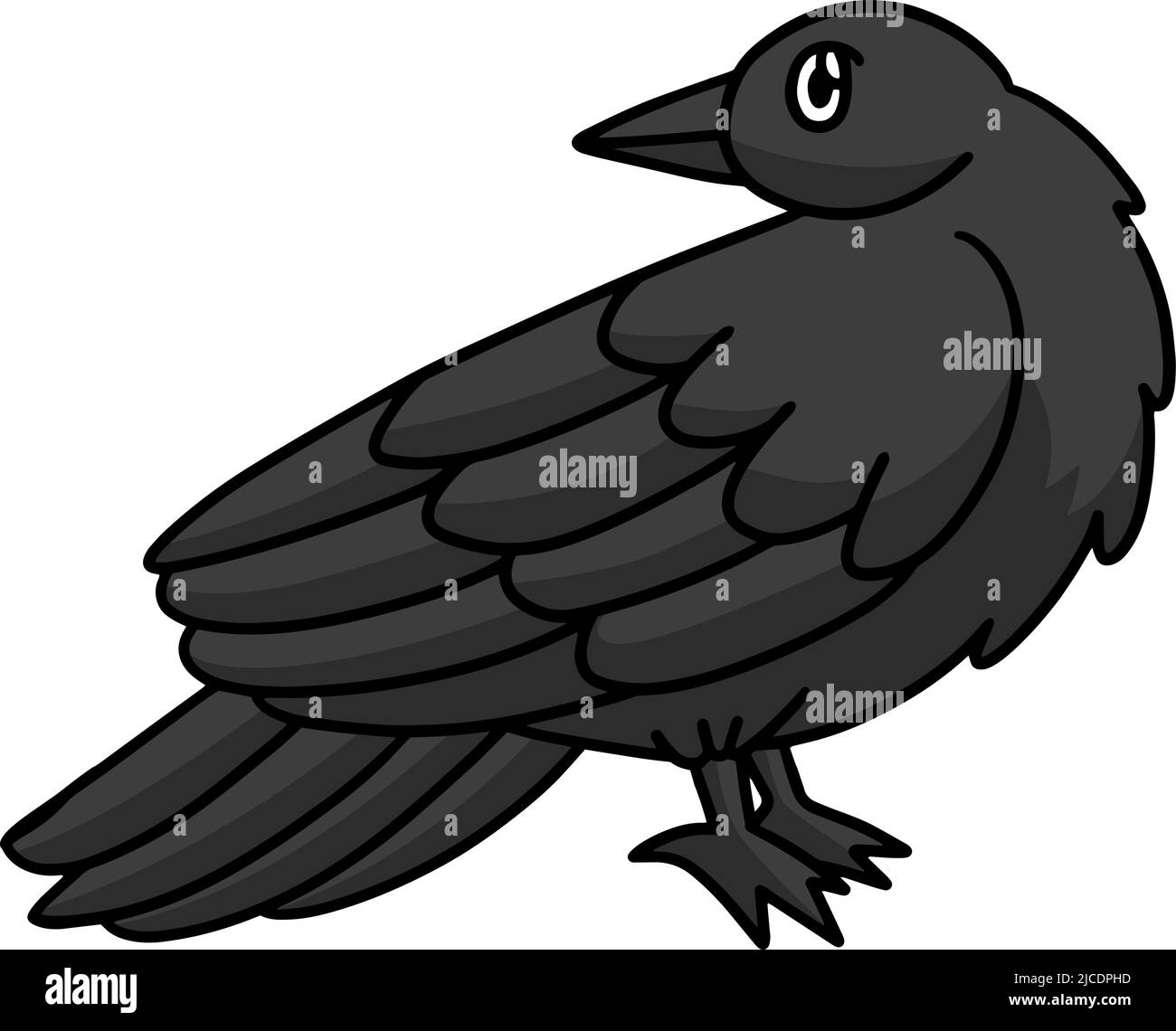 Crow Halloween Cartoon Colored Clipart Stock Vector Image & Art - Alamy