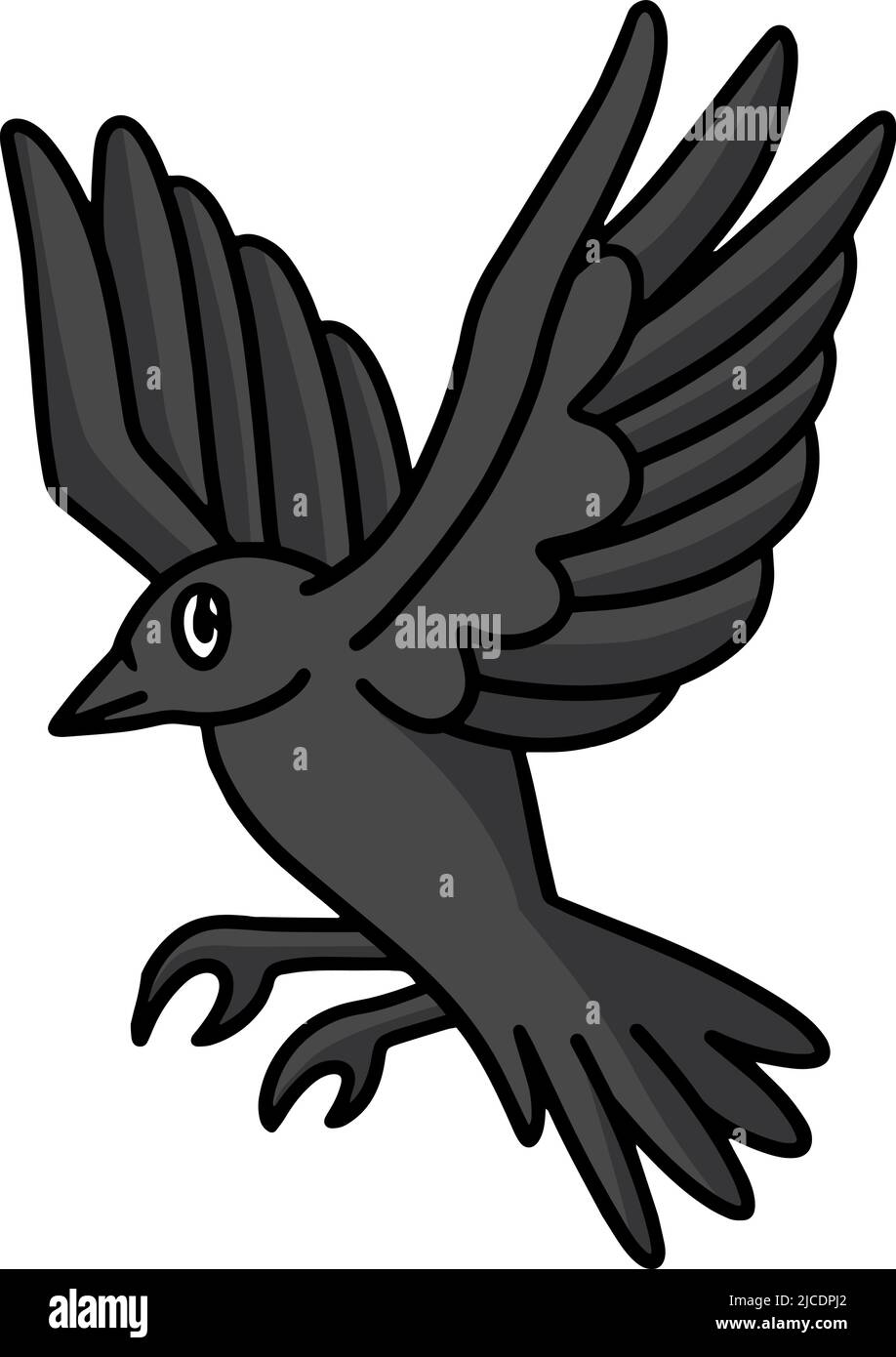Crow Halloween Cartoon Colored Clipart Stock Vector Image & Art - Alamy