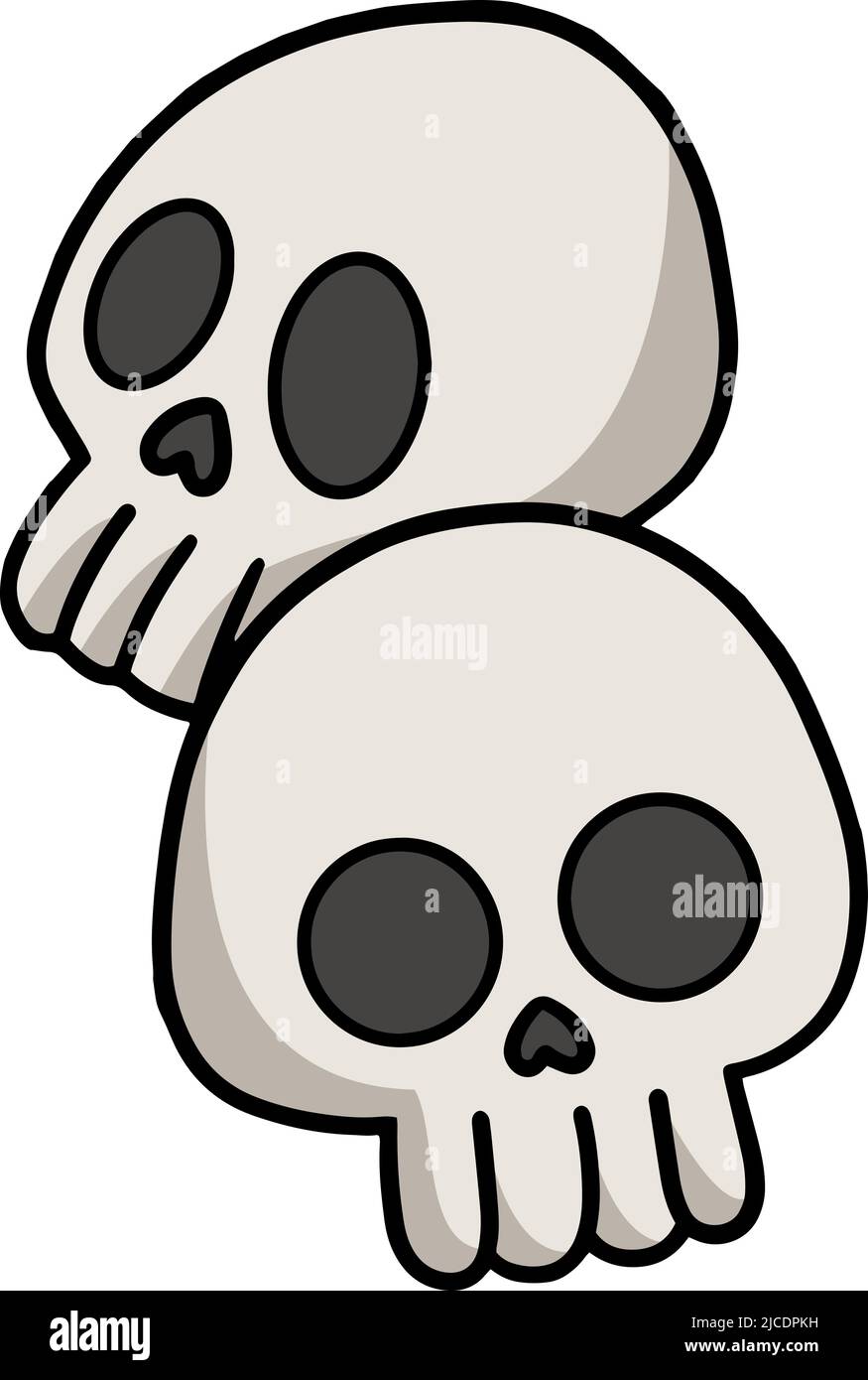 Skull Halloween Cartoon Colored Clipart Stock Vector Image & Art - Alamy