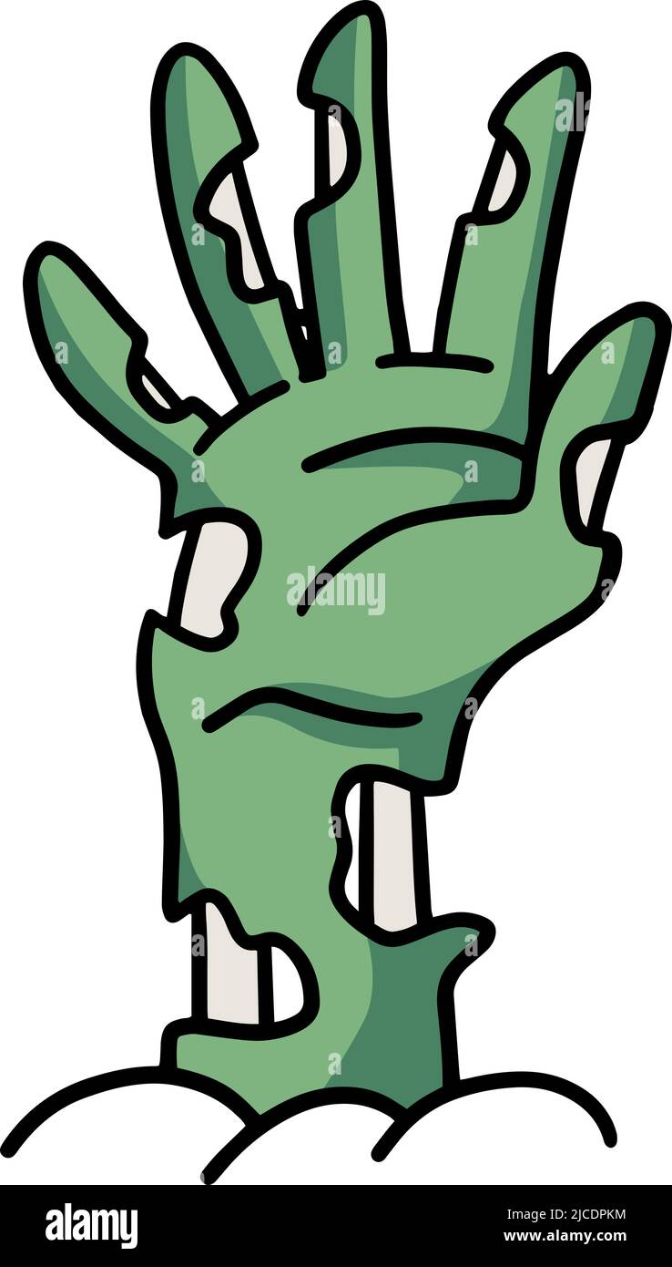 Zombie Hand Halloween Cartoon Colored Clipart Stock Vector Image & Art ...