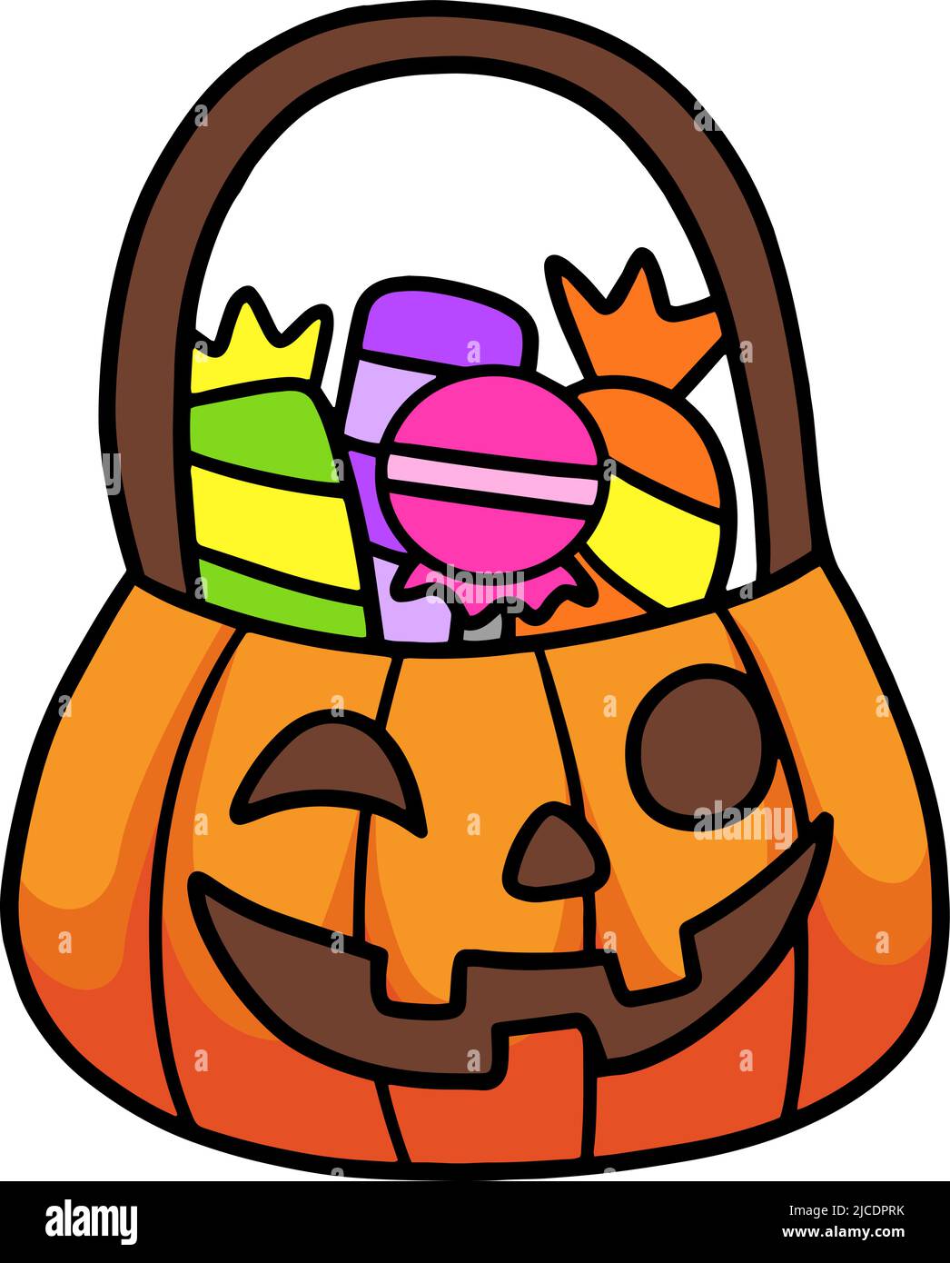 Trick Or Treat Candies Halloween Cartoon Clipart Stock Vector Image ...