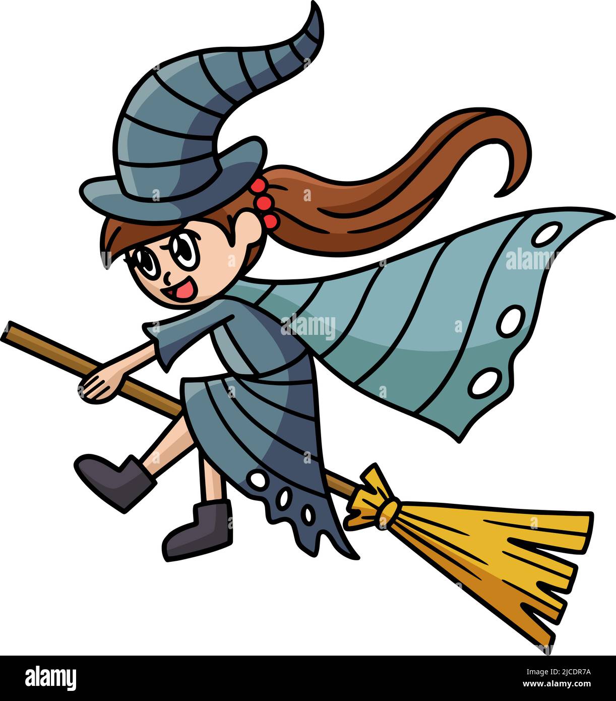 Riding on broom Stock Vector Images - Alamy