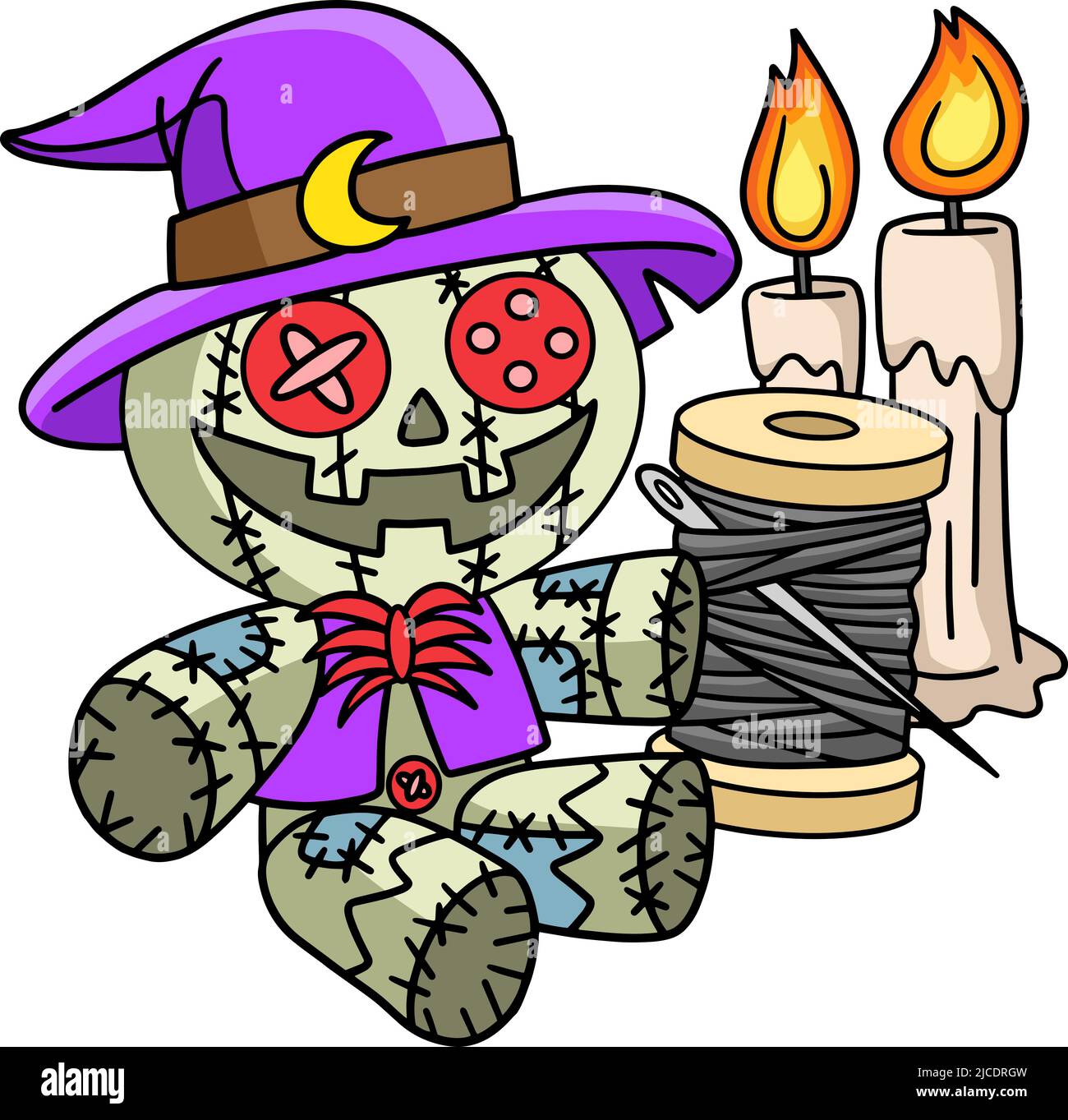 Scarecrow Halloween Cartoon Colored Clipart Stock Vector Image & Art ...