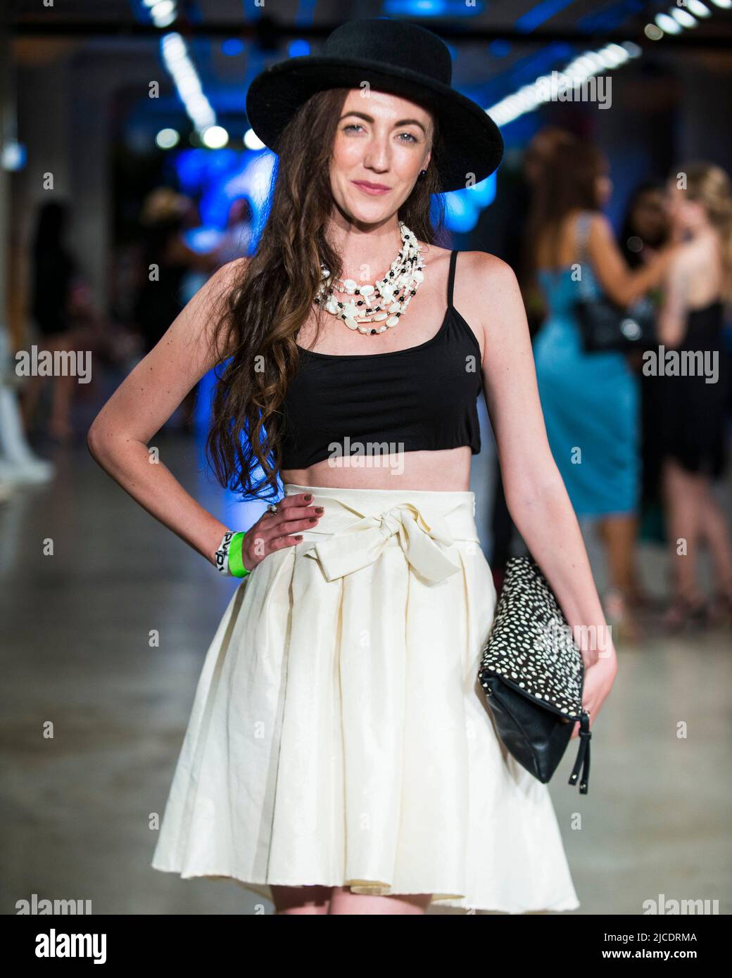 LA Swim Week Day talent arrival Stock Photo - Alamy
