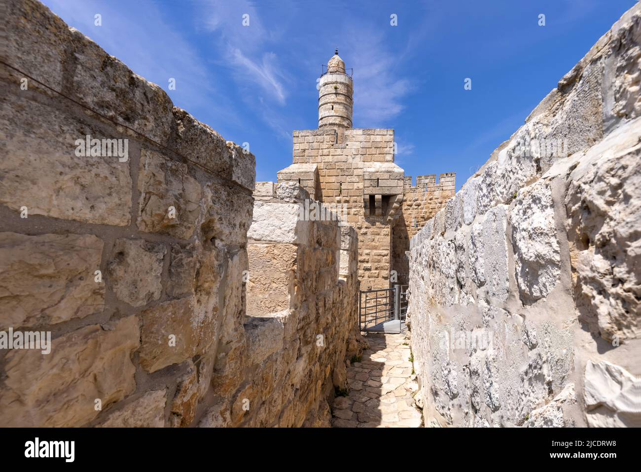 Jerusalem, Israel, landmark citadel Migdal David Tower of David in Old ...