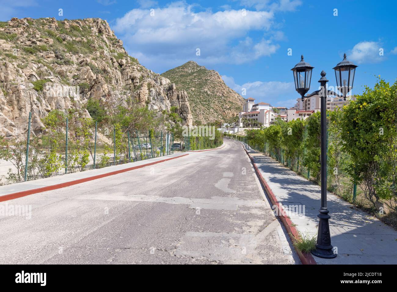 Scenic colonial streets and architecture of Cabo San Lucas in historic ...