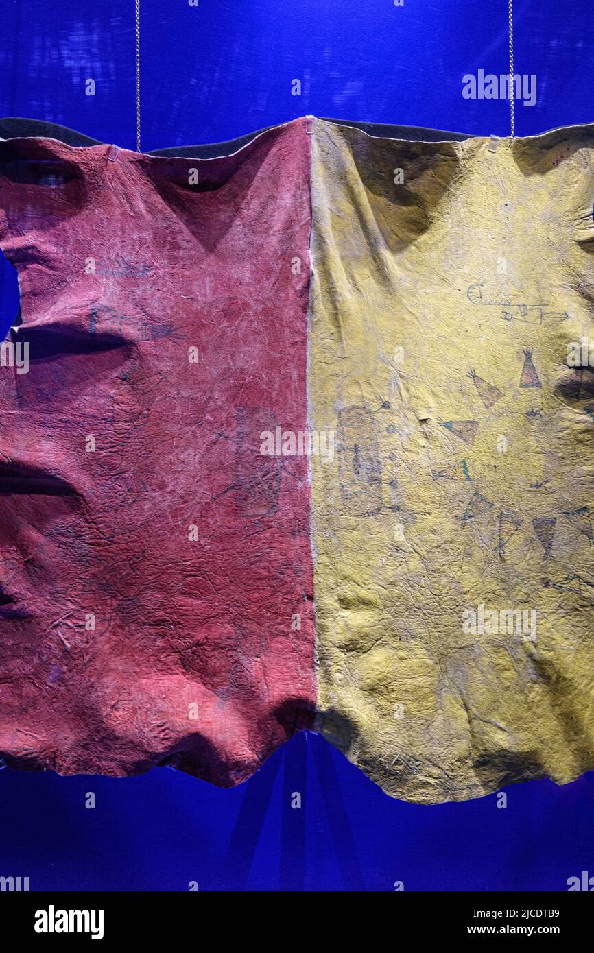 Winter Count Robe at the Blackfoot Crossing Historical Park, Siksika ...