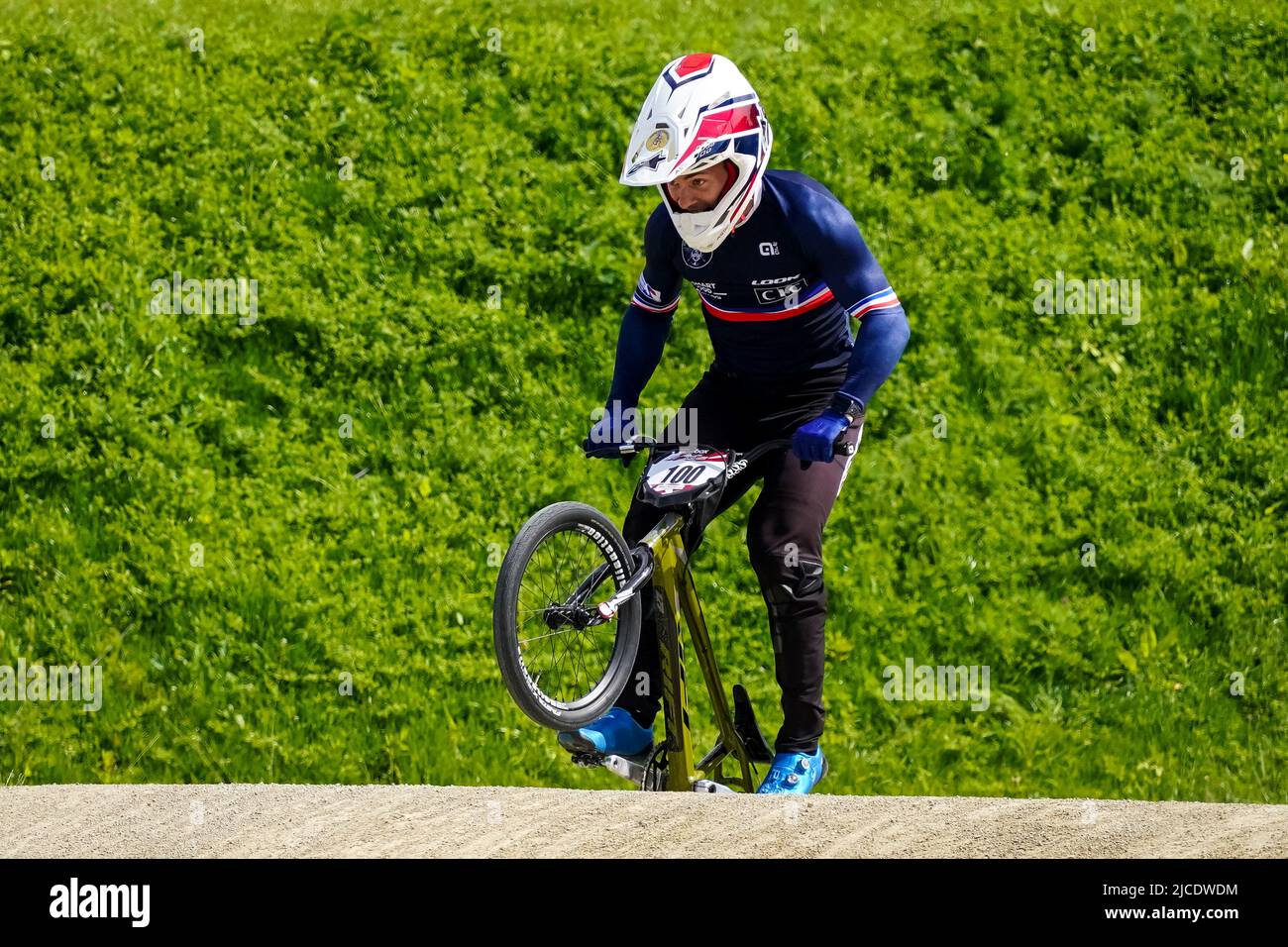 ARNHEM, NETHERLANDS - JUNE 12: Romain Mahieu of France leads in the Men ... ARNHEM, NETHERLANDS - JUNE 12: Romain Mahieu of France leads in the Men ...