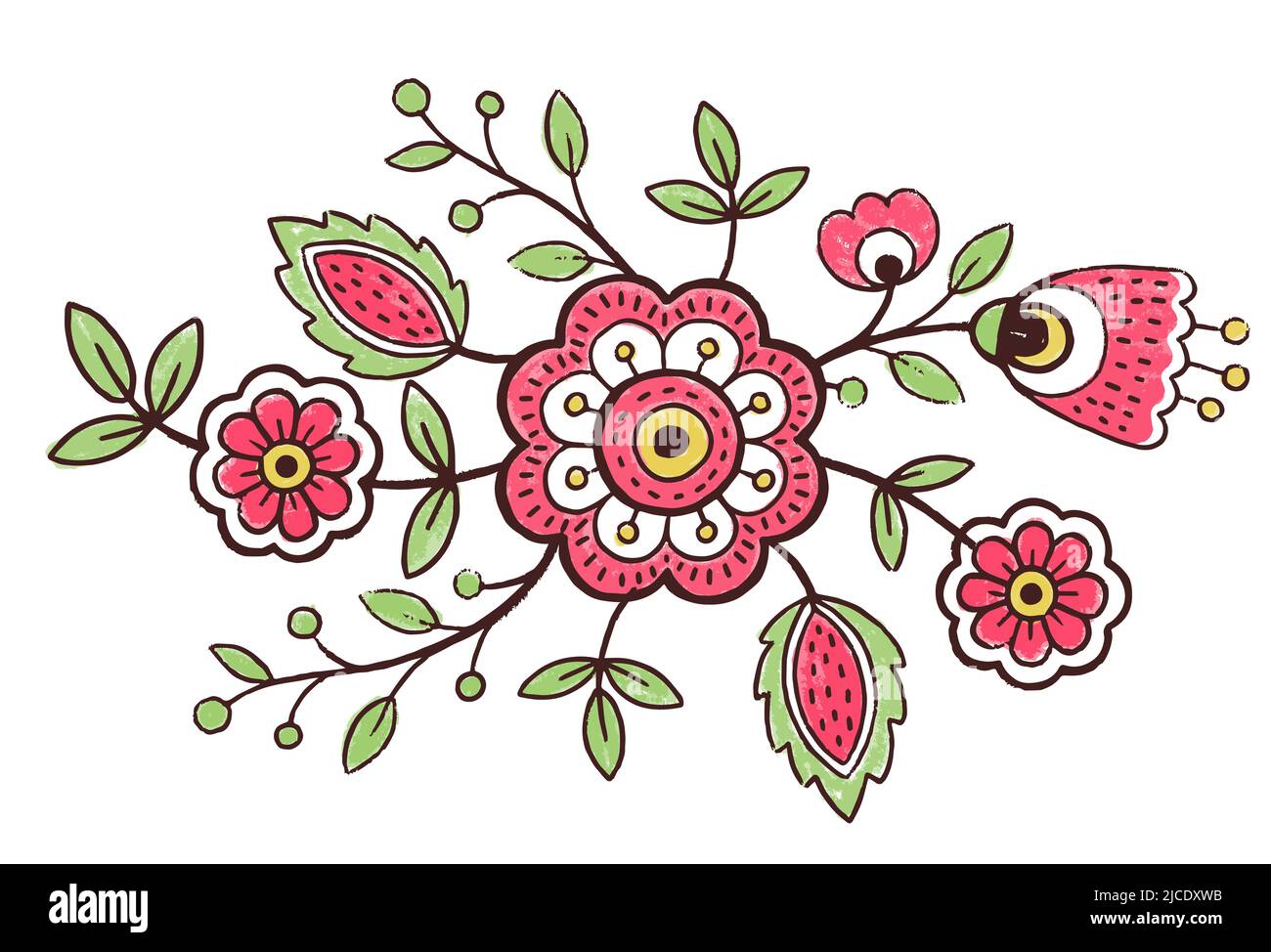 Vector pattern design in the styles of Ukrainian folk traditional ...