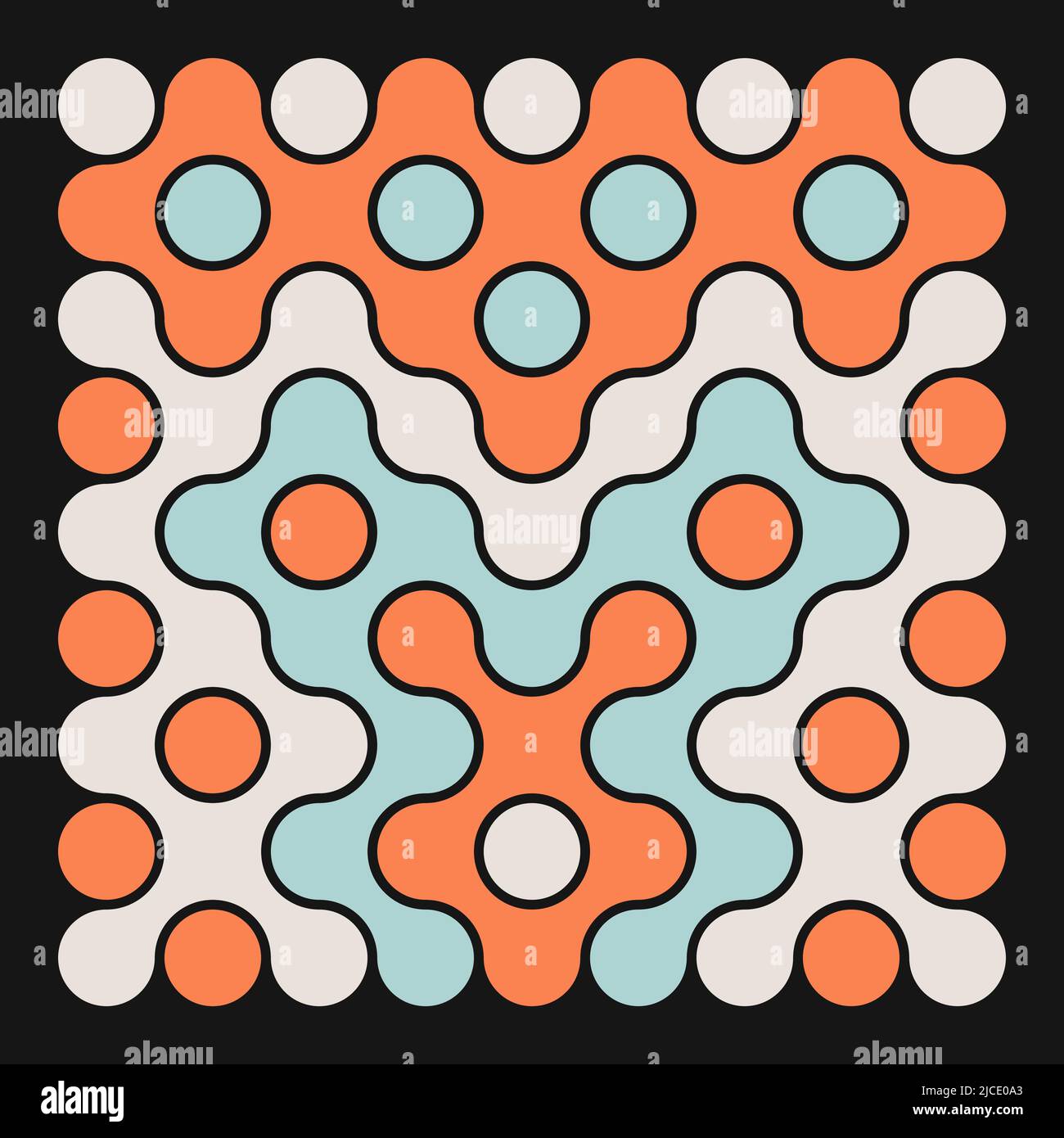 Random color rounded truchet tiling illustration Stock Vector Image ...